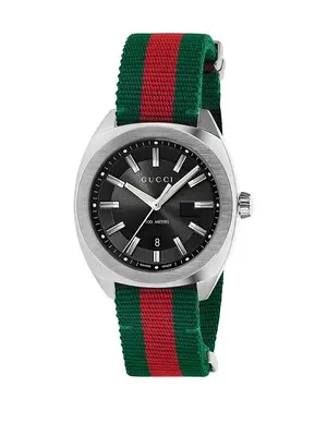 Gucci Stainless Steel & Nylon Web Watch - Green