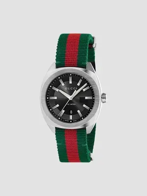 Gucci Stainless Steel & Nylon Web Watch - Green