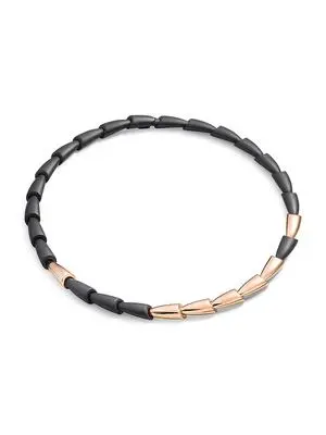 Vhernier Calla Black Titanium & 18k Necklace - Rose Gold