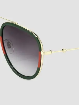 Gucci 57mm Aviator Sunglasses