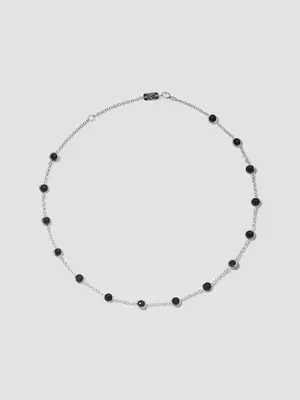 Ippolita Lollipop Sterling & Mother-of-pearl Station Collar Necklace - Black