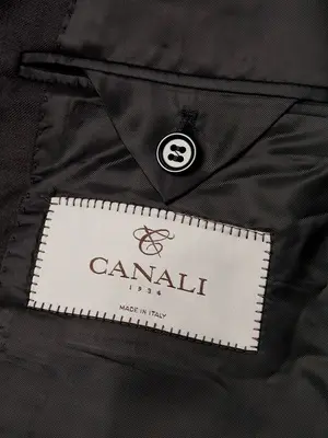 Canali Regular-fit Two-button Wool-blend Suit - Black