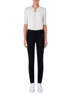 Akris Elements Wool Cropped Cardigan - Cream