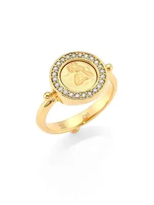 Temple St. Clair Florence86 Angel Diamond & 18k Yellow Ring - Gold