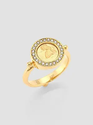 Temple St. Clair Florence86 Angel Diamond & 18k Yellow Ring - Gold
