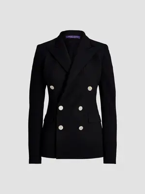 Ralph Lauren Iconic Style Camden Double-breasted Blazer - Black