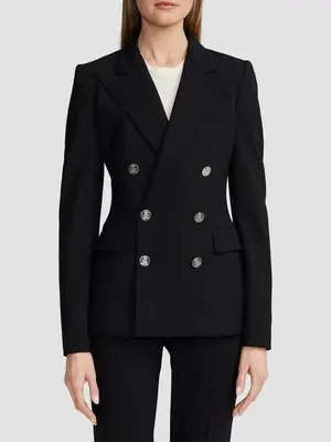 Ralph Lauren Iconic Style Camden Double-breasted Blazer - Black
