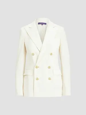 Ralph Lauren Iconic Style Camden Double-breasted Blazer - Cream
