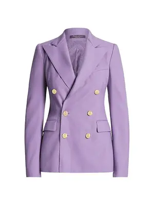 Ralph Lauren Iconic Style Camden Double-breasted Blazer Lilac