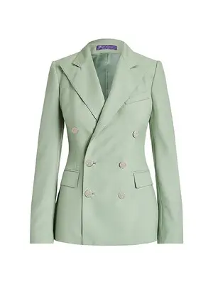 Ralph Lauren Iconic Style Camden Double-breasted Blazer Spring Sage