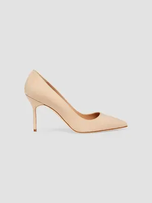 Manolo Blahnik Bb 90mm Suede Pumps Beige
