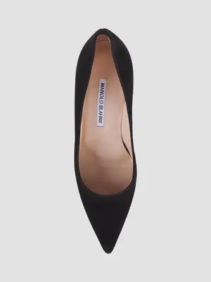 Manolo Blahnik Bb 90mm Suede Pumps - Black