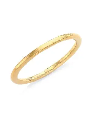 Ippolita Classico Super Thick 18k Yellow Hammered Bangle Bracelet - Gold