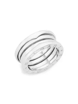 BVLGARI B. Zero1 18k 3-band Ring - White Gold