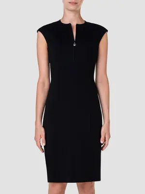 Akris Essentials Jersey Cap-sleeve Sheath