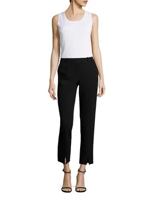 St. John Jennifer Pleated Straight-leg Pants