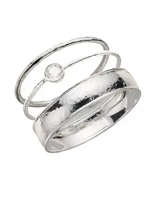 Ippolita Classico Thin Sterling Hammered Bangle Bracelet