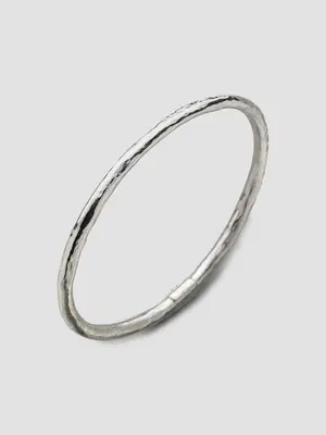 Ippolita Classico Thin Sterling Hammered Bangle Bracelet - Silver