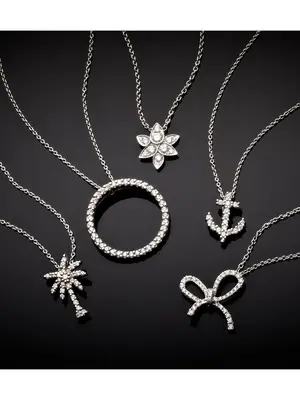 Roberto Coin Tiny Treasures 18k & Diamond Anchor Pendant Necklace