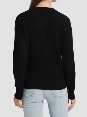 Theory Easy V-neck Cashmere Sweater - Black