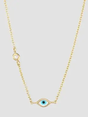 SYDNEY EVAN Evil Eye Diamond & 14k Yellow Pendant Necklace - Gold