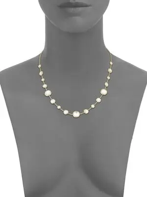 Ippolita Rock Candy Lollipop Clear Quartz & 18k Yellow Short Necklace - Gold