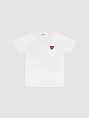 Play Comme Des Garcon Classic Heart T-shirt - White