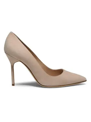 Manolo Blahnik Bb 105mm Suede Pumps - Beige