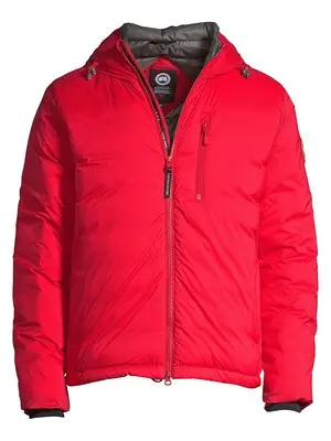 Canada Goose Lodge Down Hooded Jacket Red
