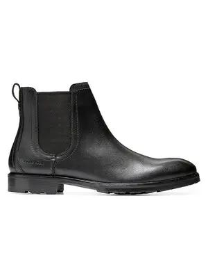 Cole Haan Warner Grand Leather Chelsea Boots - Black