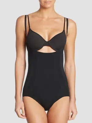 Spanx Oncore Open-bust Bodysuit - Black