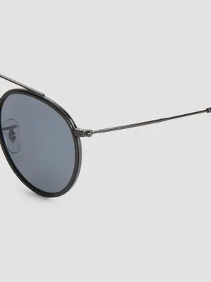 Ray-ban Rb3647 51mm Round Aviator Sunglasses