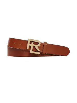 Ralph Lauren Purple Label Rl Vachetta Leather Belt - Tan