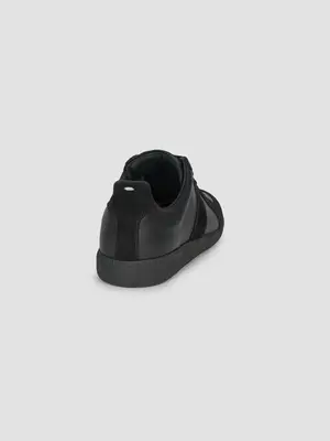 MAISON MARGIELA Replica Leather & Suede Low-top Sneakers - Black