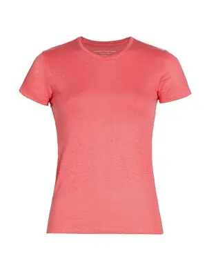Majestic Filatures Stretch-linen T-shirt Coral