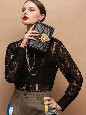 Dolce & Gabbana Devotion Quilted Leather Shoulder Bag