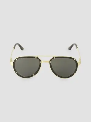 Cartier 60mm Aviator Titanium Sunglasses