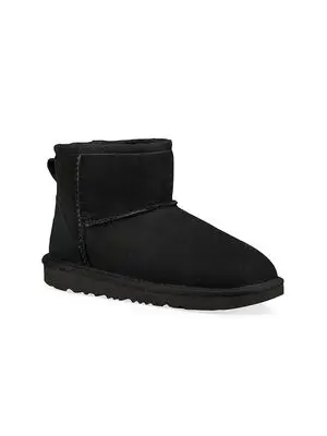 UGG Girl's Classic Mini II Sheepskin Boots - Black
