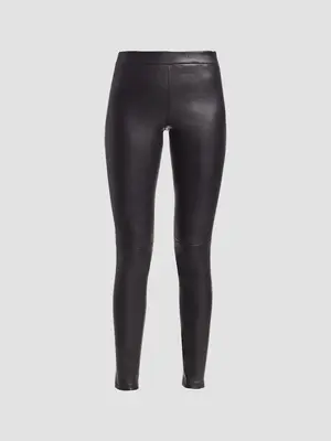 Theory Adbelle Leather Leggings - Black
