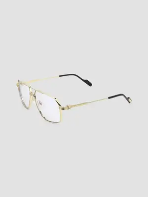 Cartier 58mm Rectangular Sunglasses - Gold