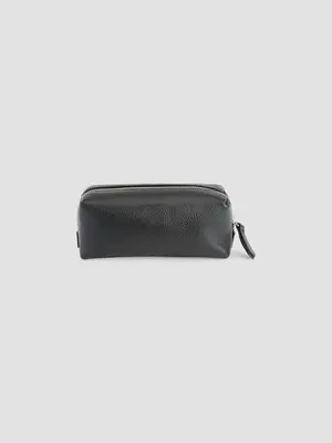 ROYCE NEW YORK Zipper Leather Utility Bag - Black