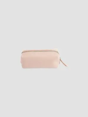 ROYCE NEW YORK Zipper Leather Utility Bag - Blush Pink