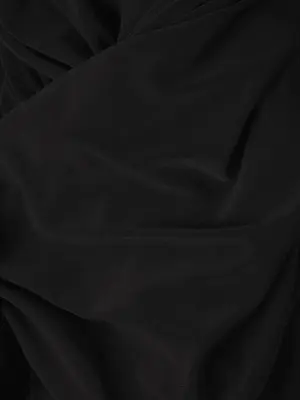 Norma Kamali Diana Ruched Bracelet-length Sleeve Gown - Black
