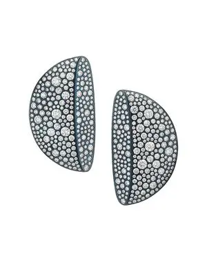 Vhernier Women's Eclisse 18K White Gold & Diamond Clip-On Earrings - Diamond - Diamond