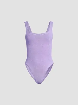 Hunza G Crinkle One-piece Swimsuit Lilac
