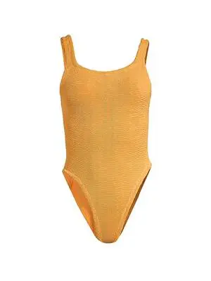 Hunza G Crinkle One-piece Swimsuit Mango Sorbet