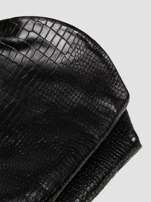 Schutz Maryana 90mm Croc-embossed Leather Stiletto Boots - Black