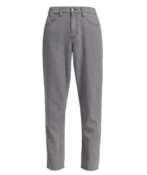 Veronica Beard Blake Classic Straight High-Rise Jeans - Winter Grey