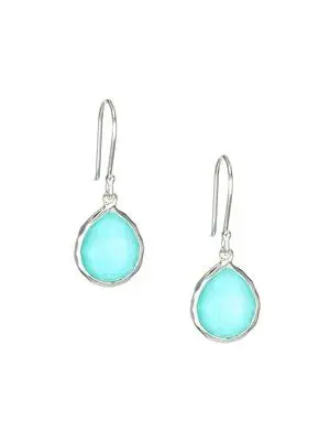 Ippolita Rock Candy Turquoise Doublet & Sterling Mini Teardrop Earrings - Silver