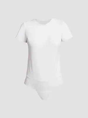 Commando Essential Cotton Crewneck Tee Bodysuit - White